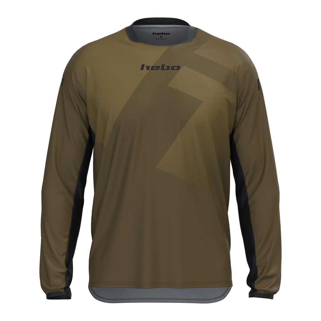 Hebo Tech Jersey with Breathable Lightweight Polyester Fabric (Khaki) | CPD-USA